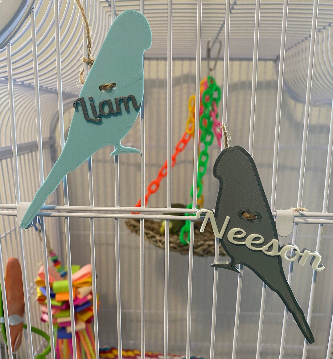 Custom Parakeet Cage Name Plate/custom Name Tag/personalized Budgie ...