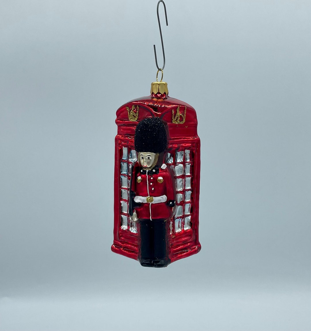 Guardsman at a Phone Booth Handmade Glass Christmas Ornament - Etsy