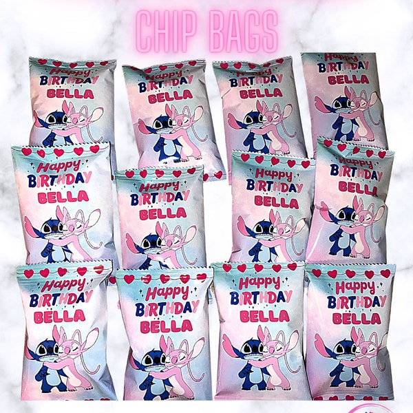 Lilo and Stitch Birthday Chips Bags Personalized Chip Bags - Etsy