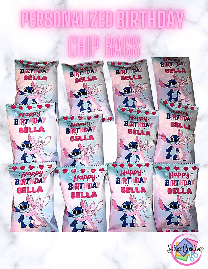 Stitch Personalized Chip Bags! - Etsy