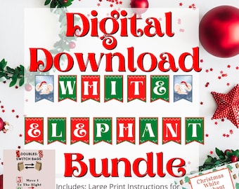 White Elephant Gift Exchange Printable Numbers Editable Download for ...