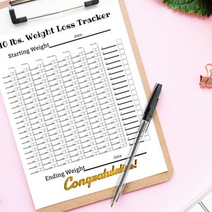 Weight Loss Tracker Bundle Printable - Etsy