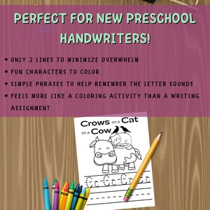 Printable Alphabet Handwriting Coloring Book Pages for Preschoolers - Etsy