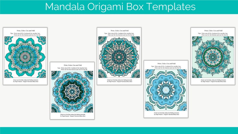 Mandala Origami Boxes - Etsy