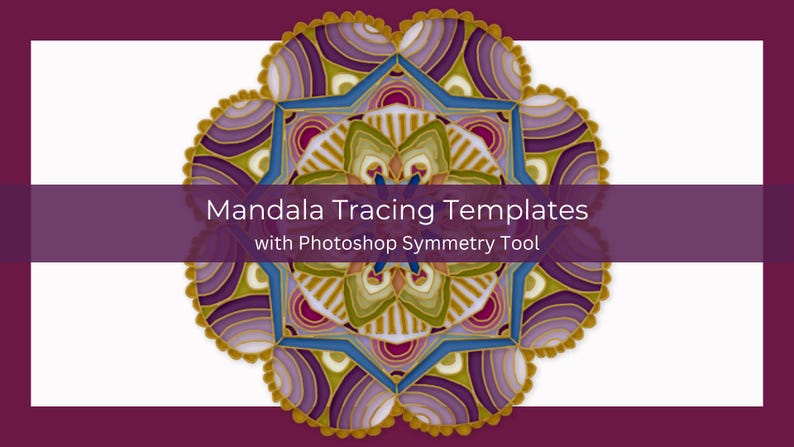 Mandala Tracing Templates With Photoshop Symmetry Tool - Etsy