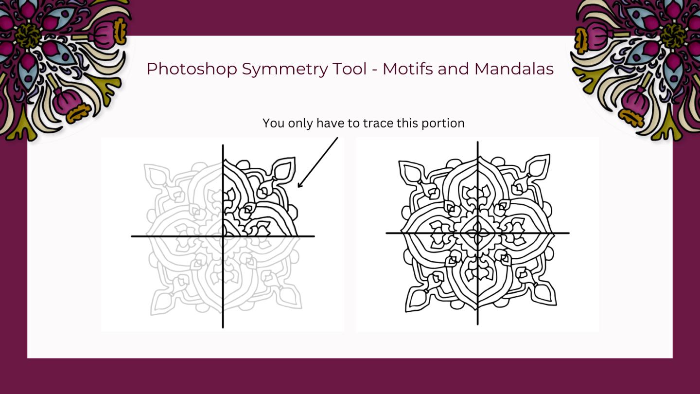 Mandala Tracing Templates With Photoshop Symmetry Tool - Etsy