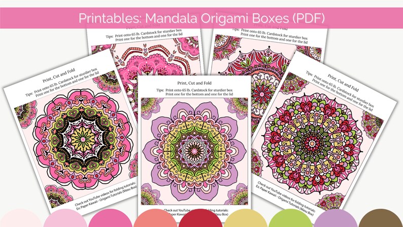 Mandala Origami Boxes - Etsy
