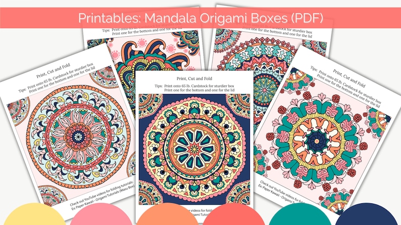 Mandala Origami Boxes - Etsy