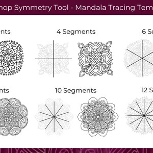 Mandala Tracing Templates With Photoshop Symmetry Tool - Etsy