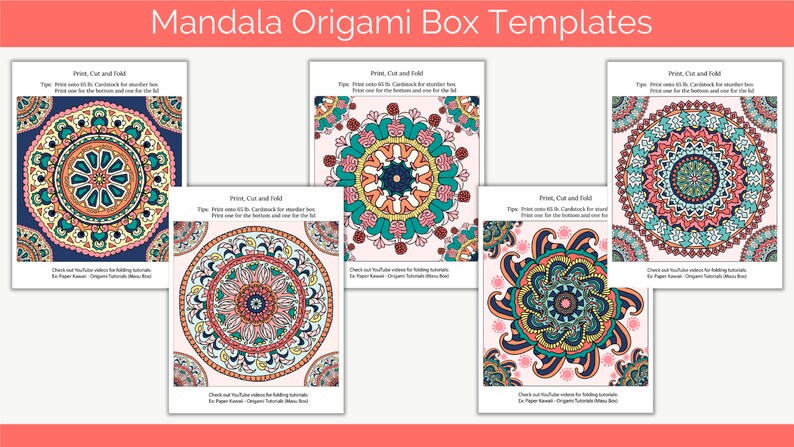Mandala Origami Boxes - Etsy
