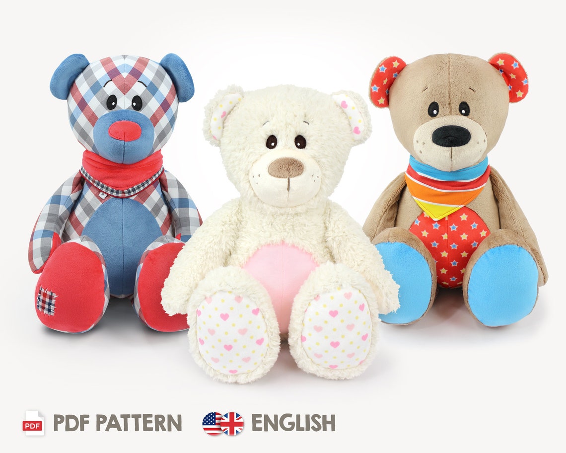 Teddy Bear Sewing Pattern / Memory Bear Pattern - Etsy UK