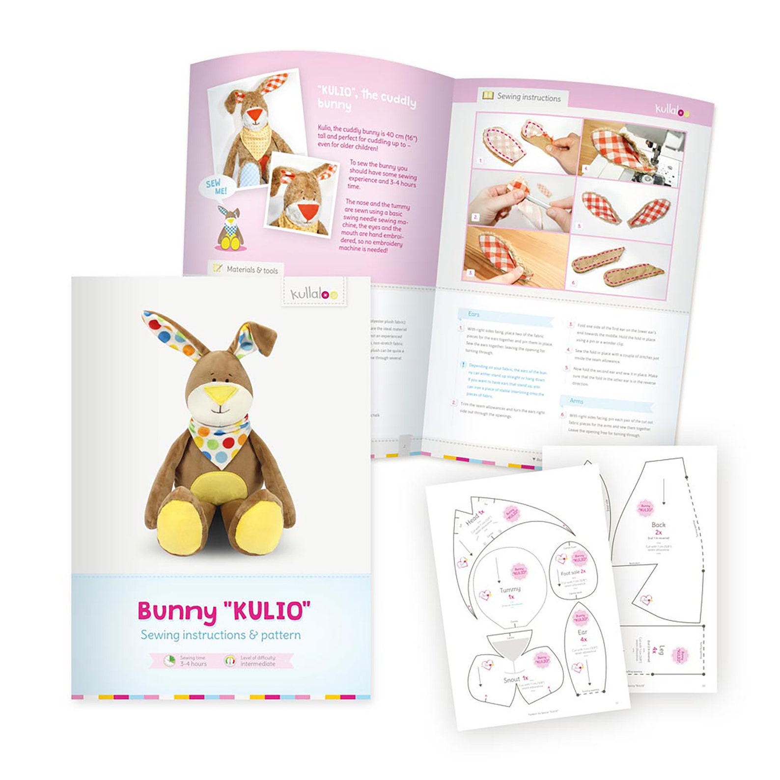 Bunny Sewing Pattern KULIO PDF in English Stuffed - Etsy