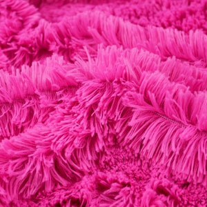 Shaggy Faux Fur Fabric Pink (fuchsia) – Kullaloo Supersoft SHAGGY– 39 ...