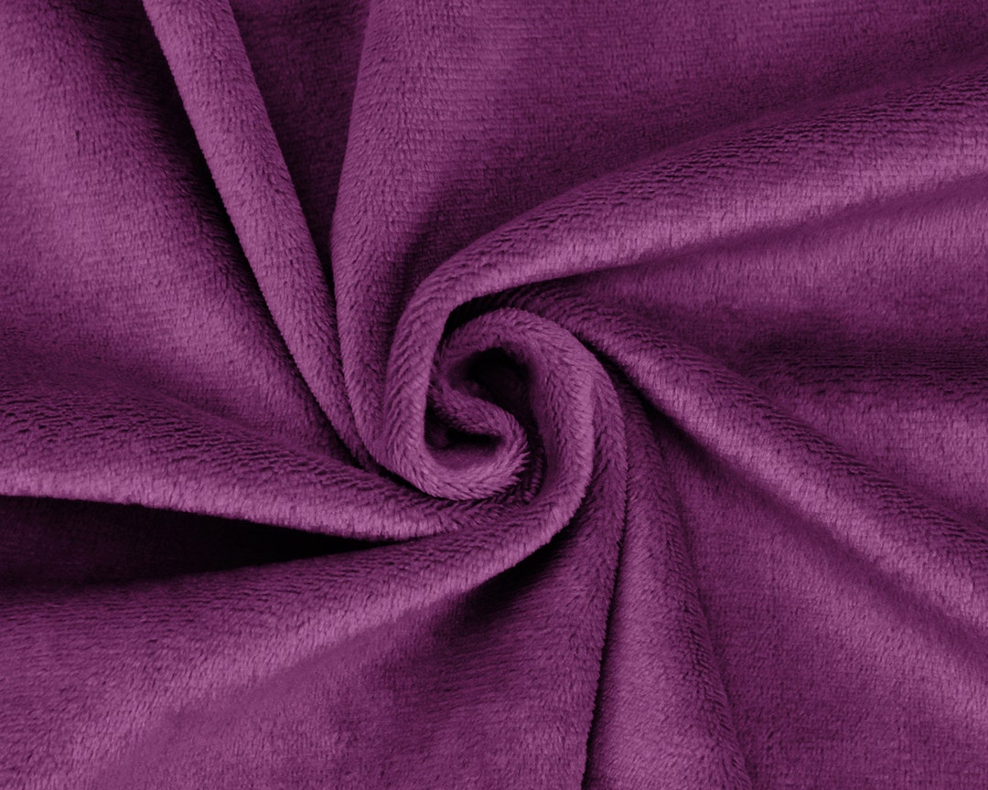 Plum Minky Fabric | Supersoft SHORTY Velboa, 39.5x29.5" - Etsy
