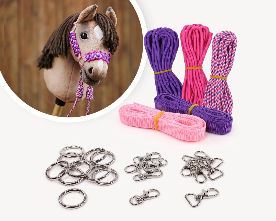 Hobby Horse Halter DIY Kit Pink/purple, Incl. Instructions for Making ...