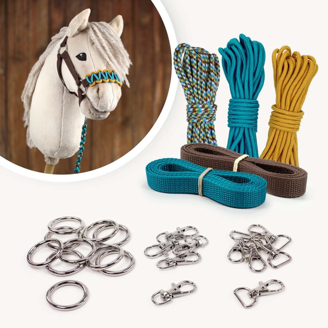 Hobby Horse Halter DIY Kit Teal/yellow, Incl. Instructions for Making ...