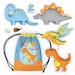 Cut and Sew Dinosaur Fabric Panel “DINO FRIENDS” | Fabric Cut and Sew ...