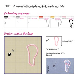 Elephant Sewing Pattern PDF With Clothes + Embroidery Pattern | Dress ...