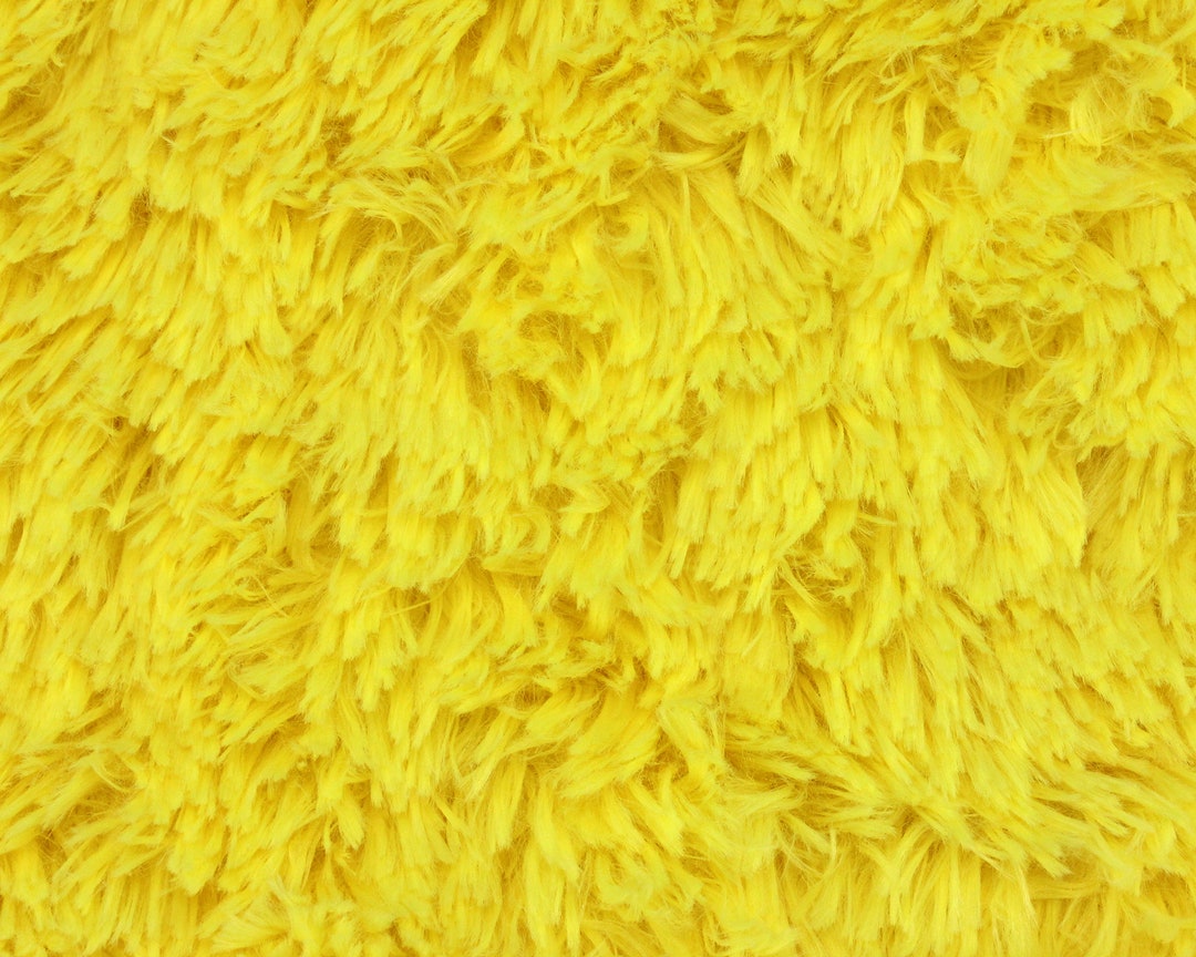 Shaggy Faux Fur Fabric Yellow – Kullaloo Supersoft SHAGGY– 39.5x29.5 ...