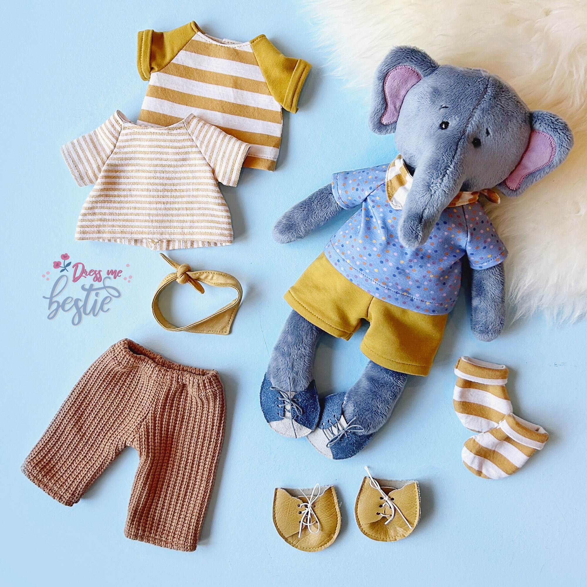 Elephant Sewing Pattern PDF With Clothes | Dress Me Bestie EDDY ...