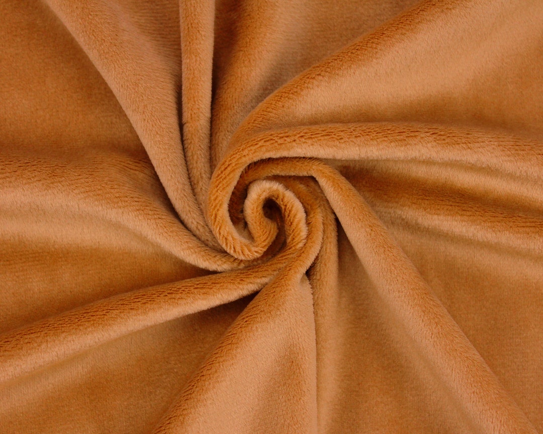 Minky Fabric Ginger | Low Pile Smooth Cuddle Fabric, Velboa Sorrel Hobby Horse Fabric – Kullaloo ...