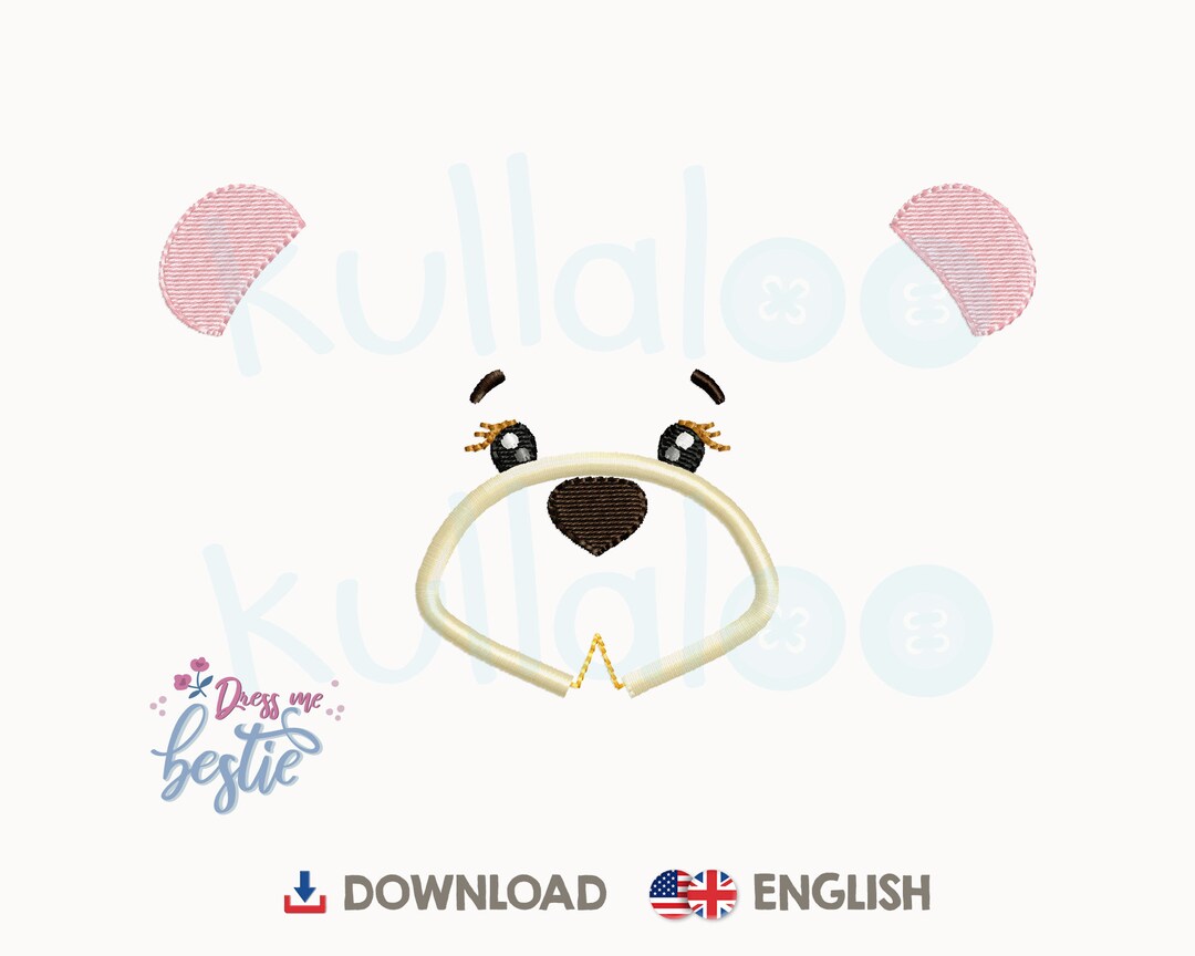 Teddy Bear Embroidery Pattern for Dress Me Bestie "betsy Bear" (digital ...