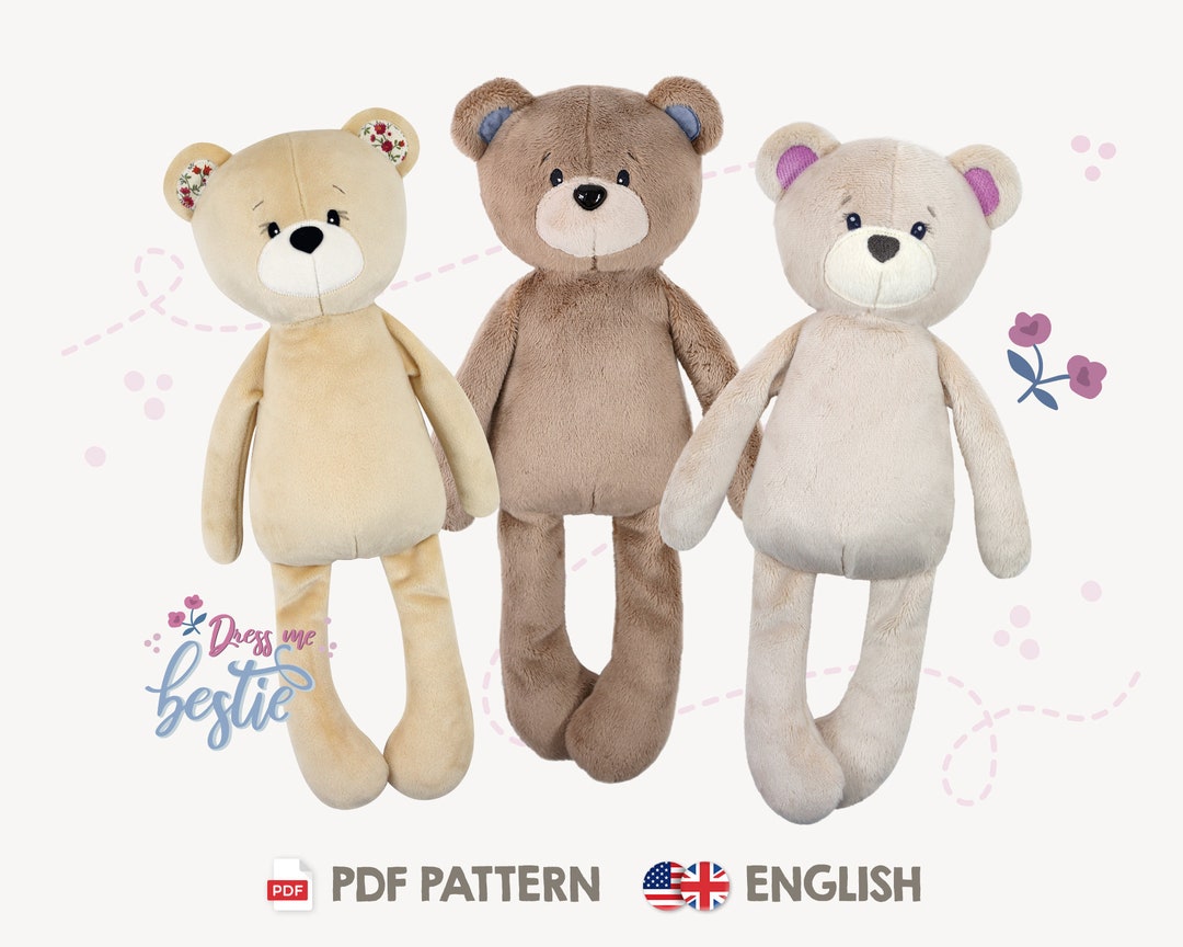 Teddy Bear Sewing Pattern "betsy Bear" (PDF, in English) | Dress Me ...