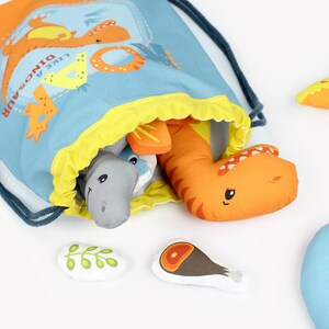 Cut and Sew Dinosaur Fabric Panel “DINO FRIENDS” | Fabric Cut and Sew ...