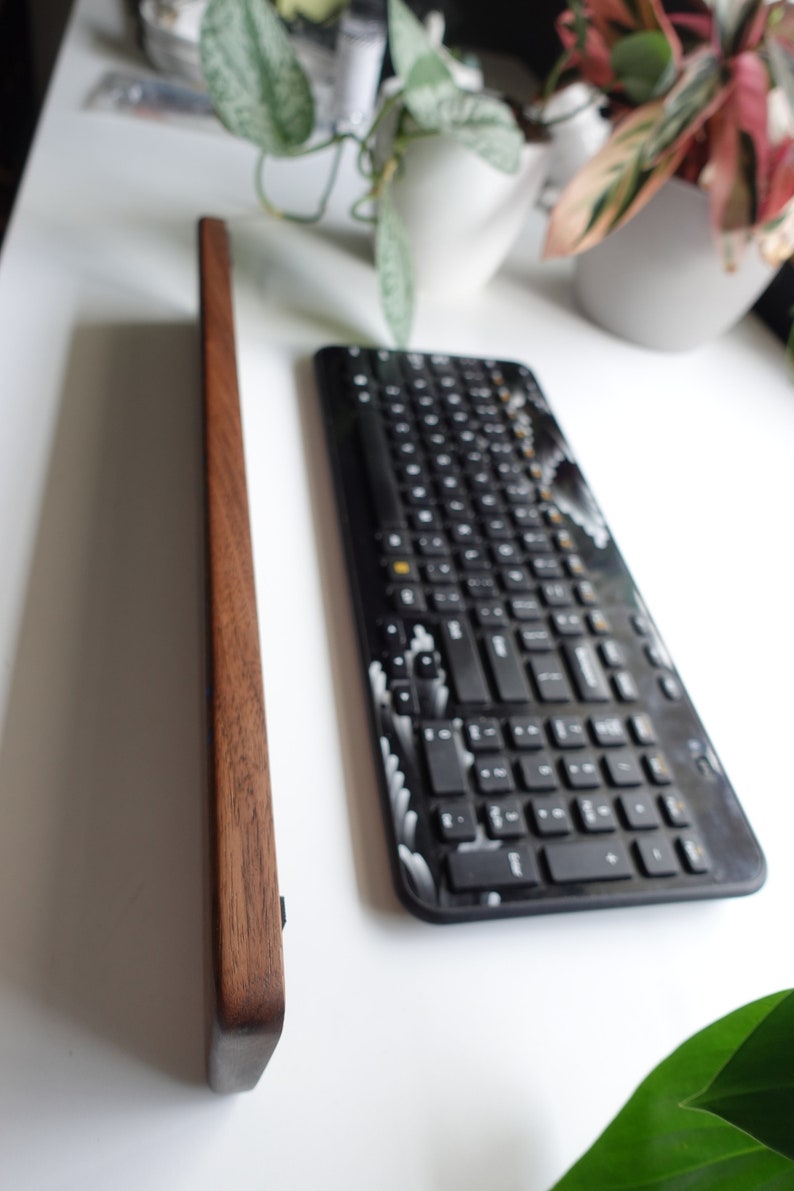 Mechanical Keyboard Wrist Rest-black Walnut - Etsy
