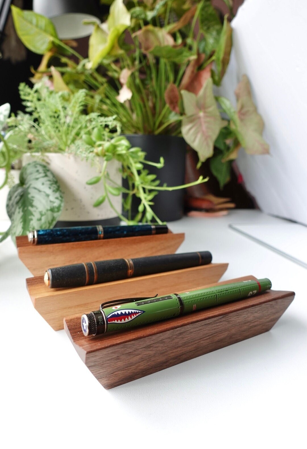 Modern Black Walnut Pen Stand - Etsy