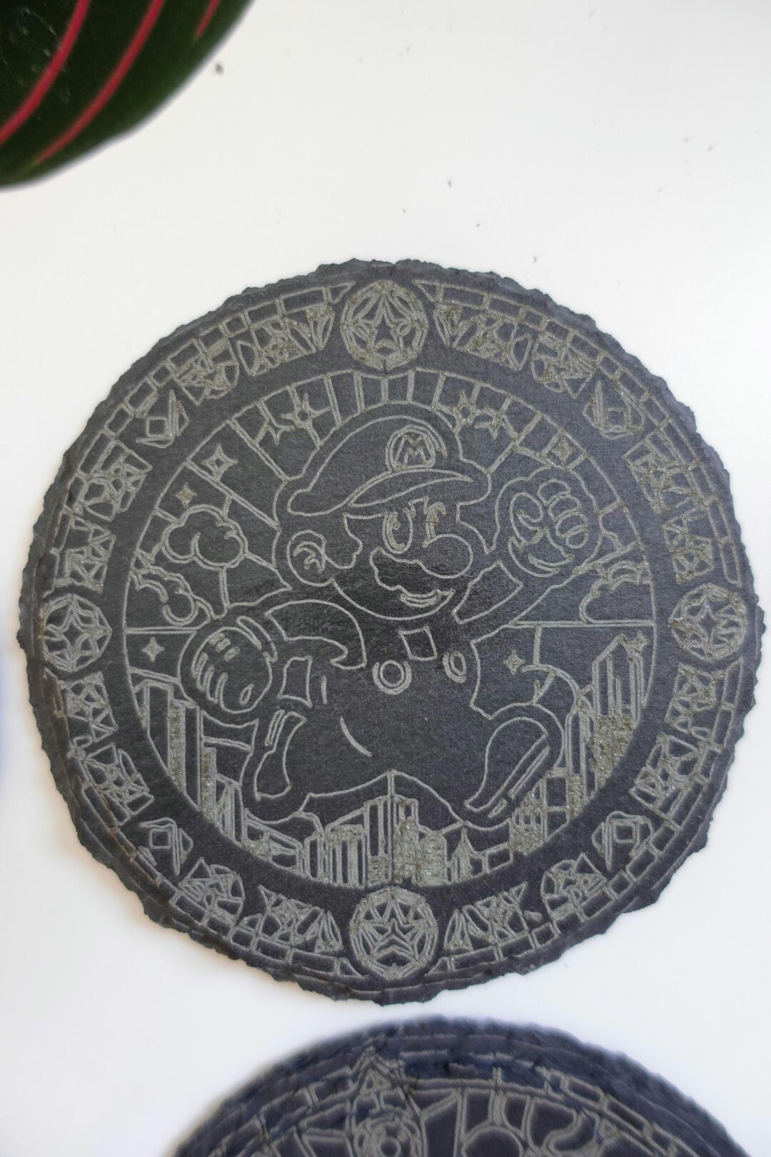 Super Mario Coasters Slate Engraved -set of 6-gamer Gift/unique/video ...