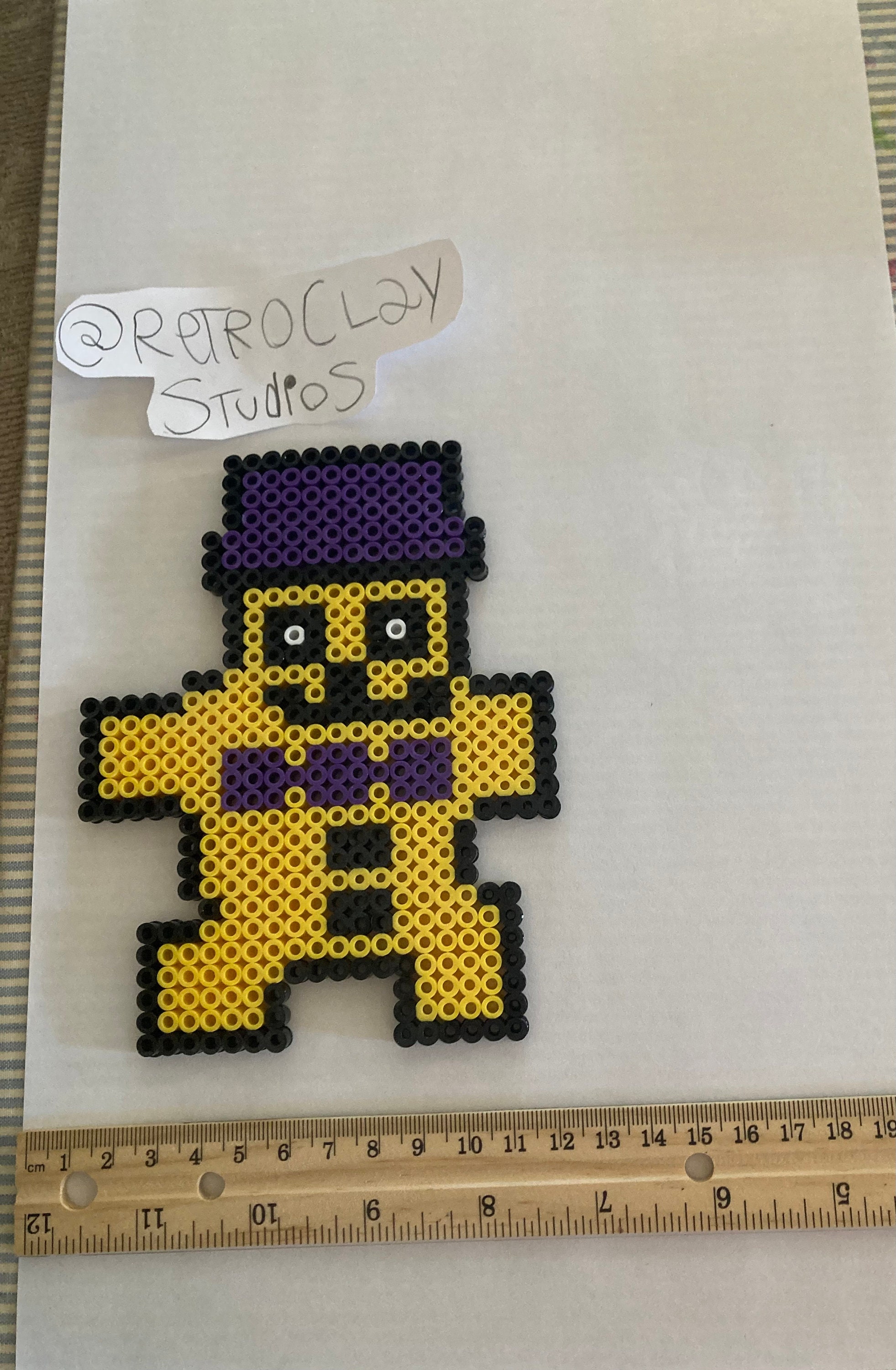 Fredbear Plush Sprite Perler Etsy