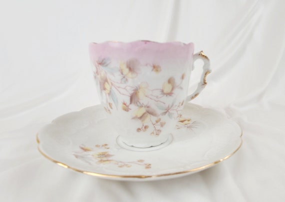 Antique 1848-1933 WEIMAR Germany Tea Cup and Saucer Plate Bone - Etsy