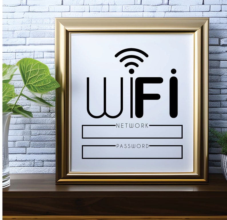 Wifi Password Sign PDF Wifi Password SVG Wifi Printable - Etsy