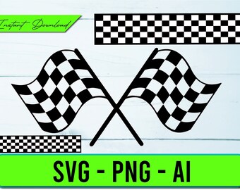 Racing Stripes SVG Checkered Stripes SVG Race Flag SVG Png Dxf Jpg Ai ...
