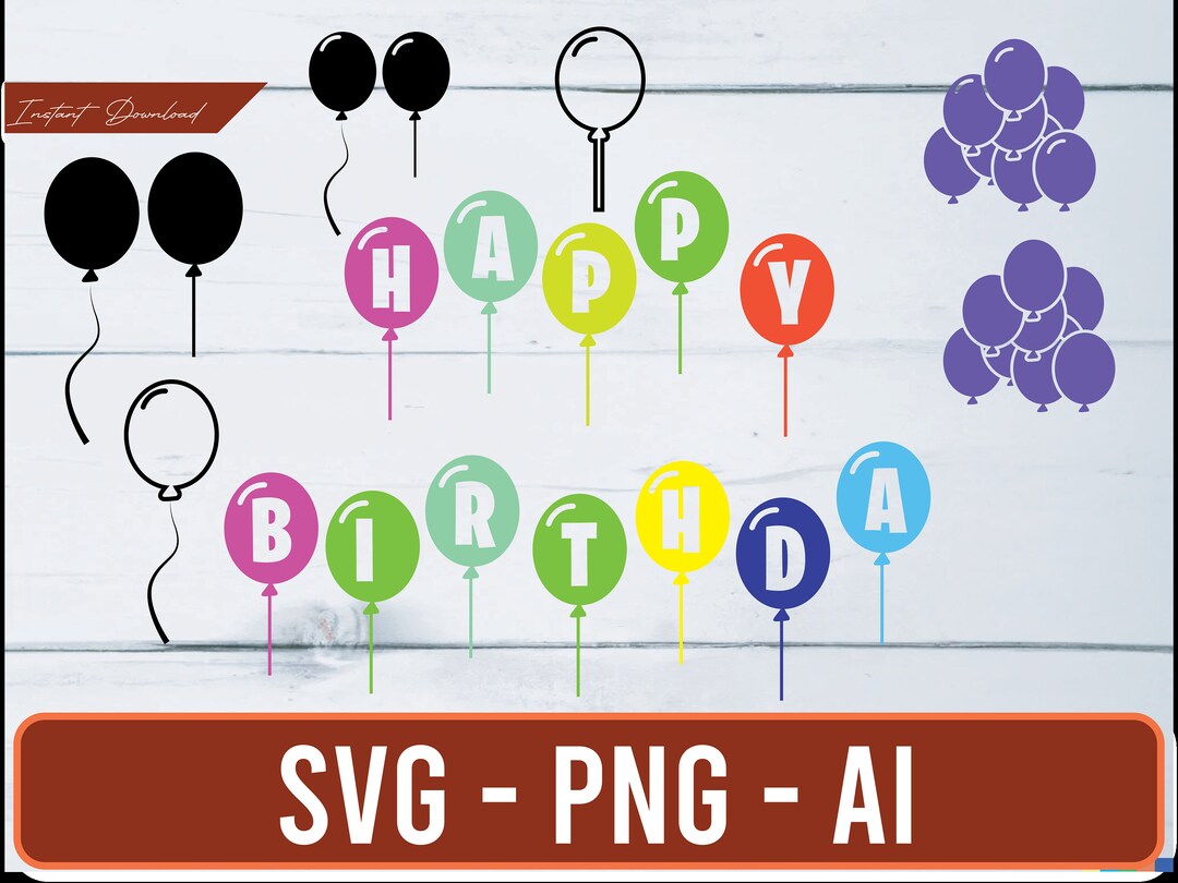 Balloon Svg, Balloon Bundle Svg - Etsy