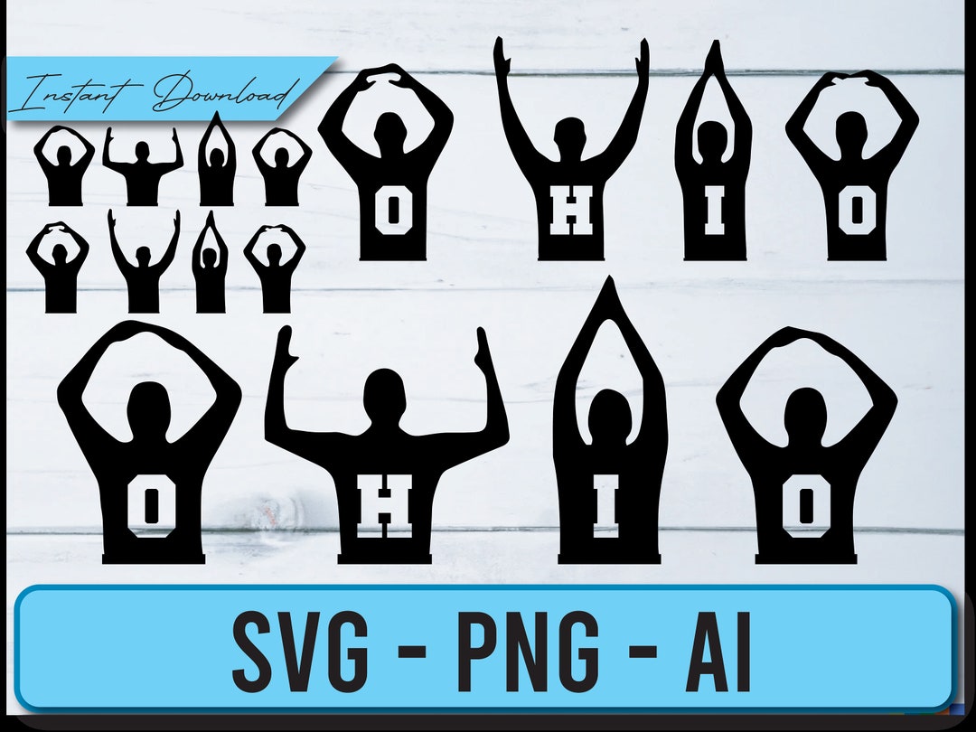 Ohio Arm Sign O-H-I-O Silhouette - Etsy