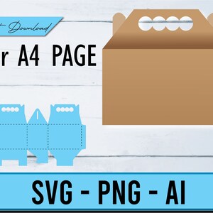 Medium Gable Box Template (SVG, DXF, PDF, PNG) – Digital