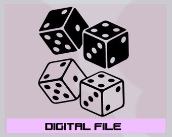 Filled Heart Dice Set Svg, Dice Set, Dice Svg, Dice Vector, Dice ...