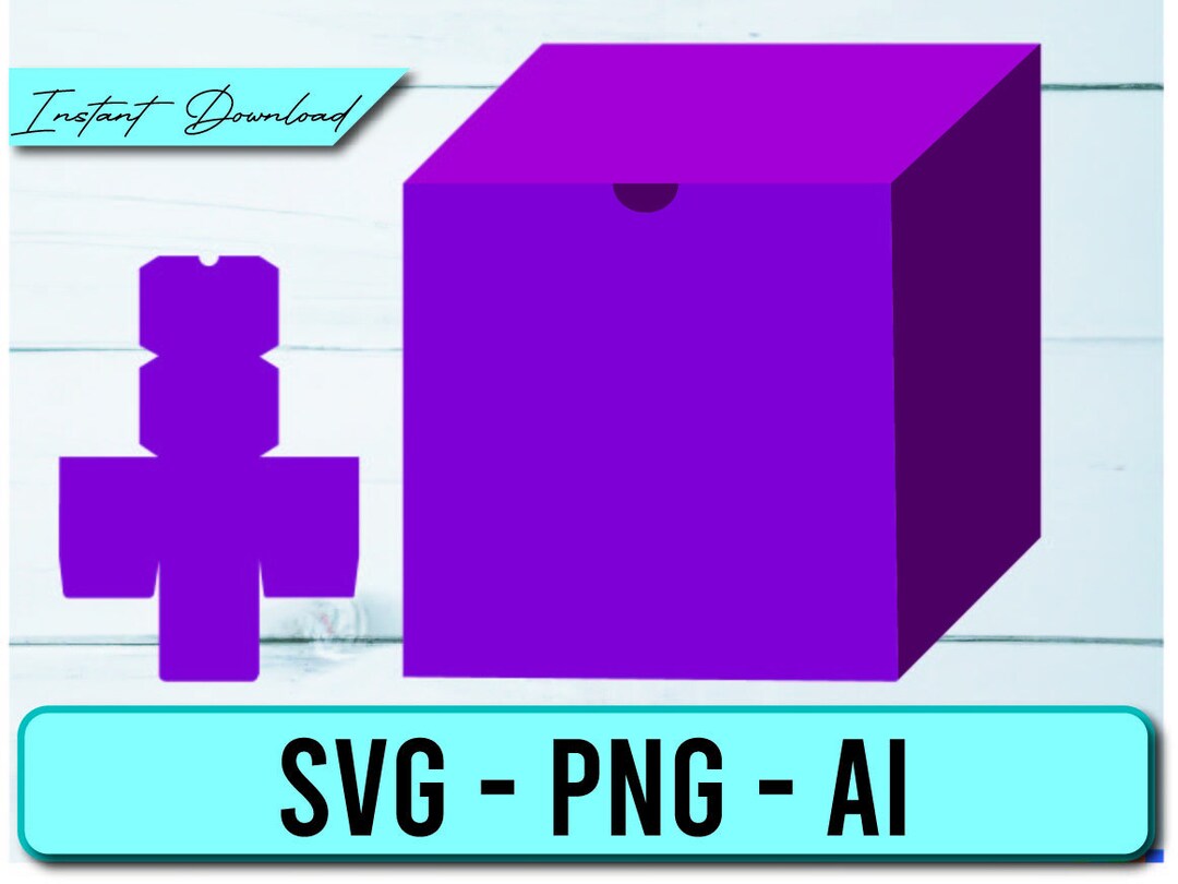 Square Box Template SVG - Etsy