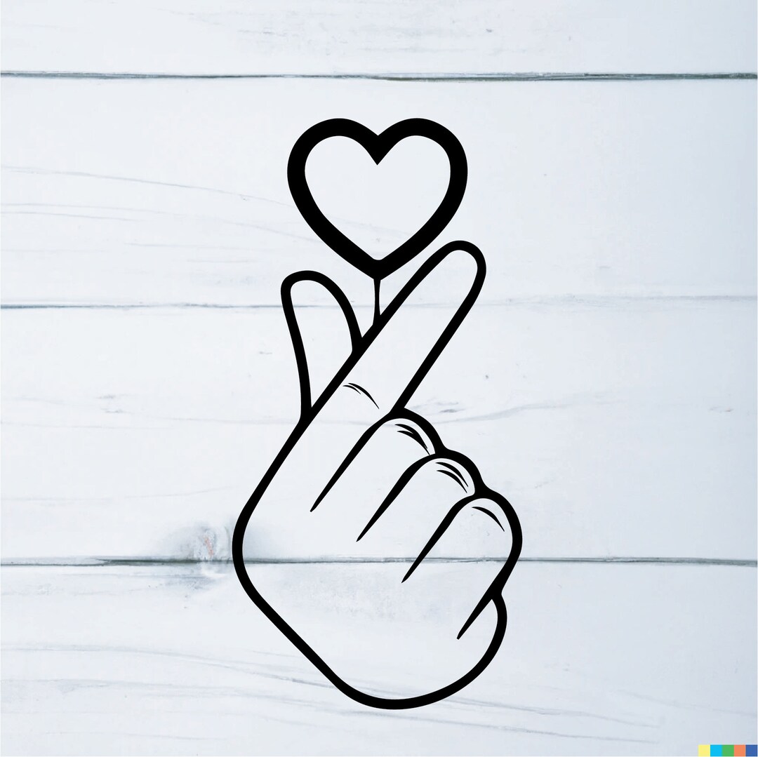 Finger Heart SVG - Etsy