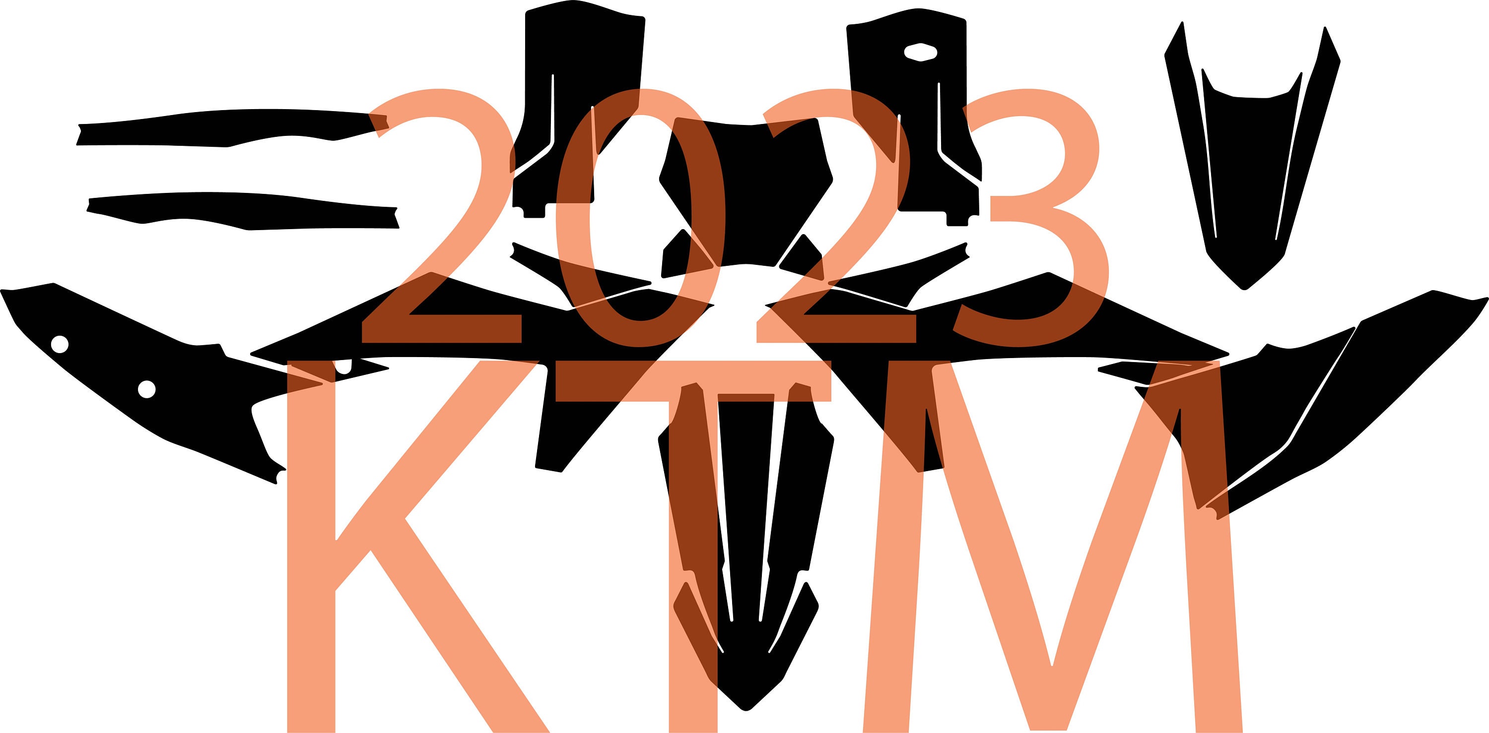 KTM 250 300 350 450 SXF-XCF 2023 Vector Template - Etsy