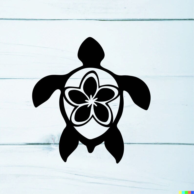 Hawaiian Turtle SVG AI and PNG - Etsy