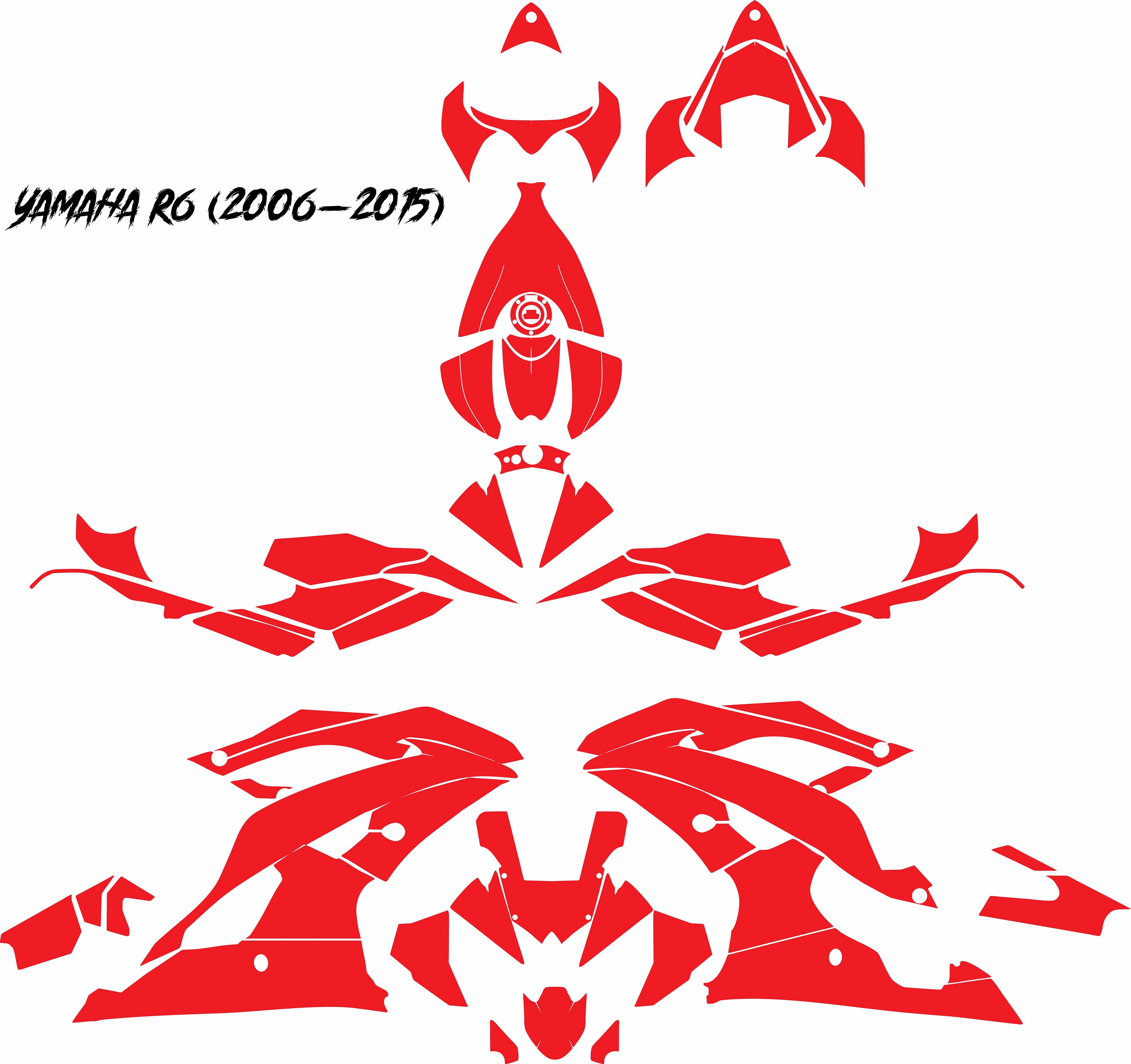 Yamaha R6 2006-2015 Template Vector - Etsy