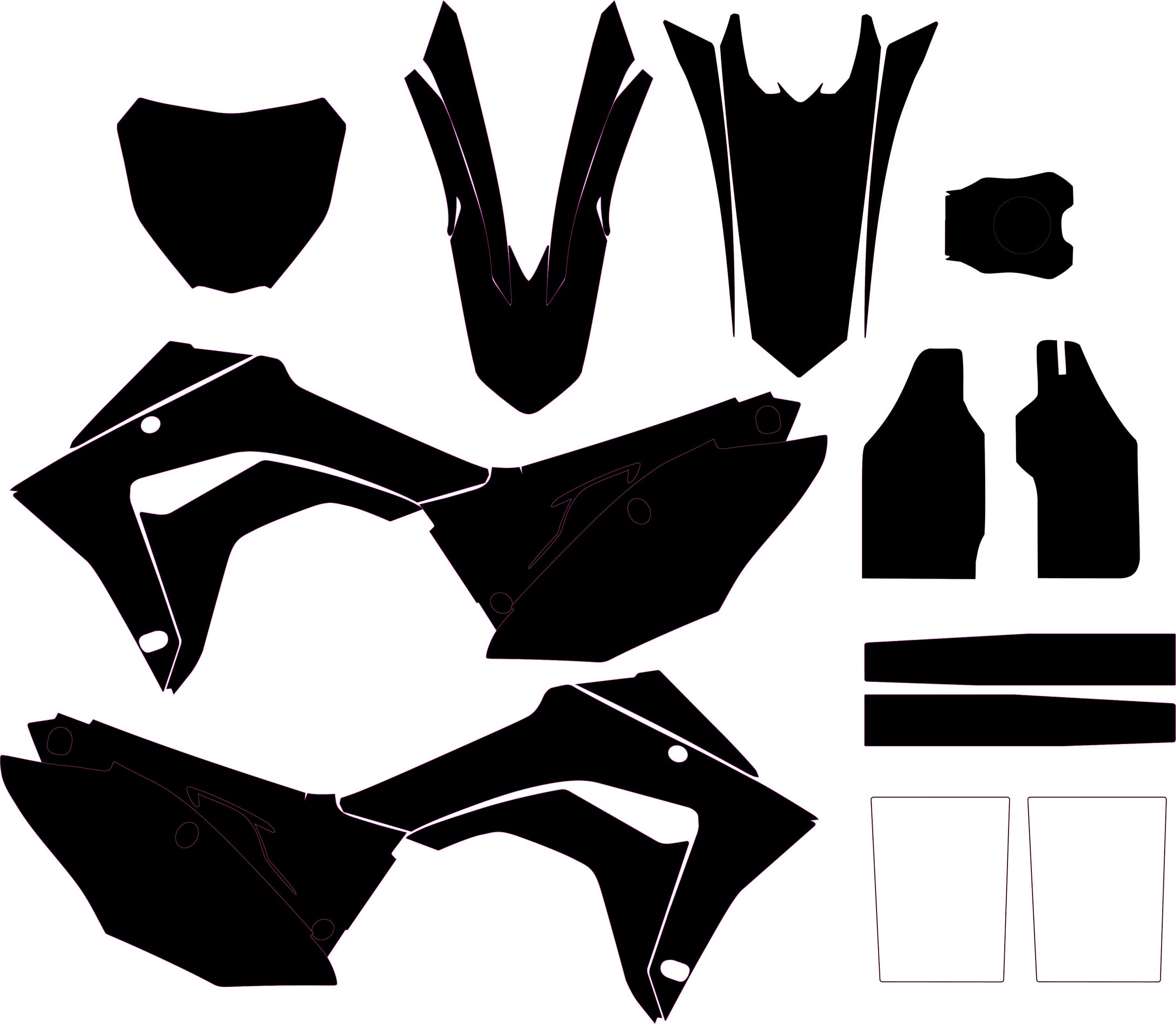 HONDA CRF 250 450 2017-2020 Vector Template 1:1 - Etsy