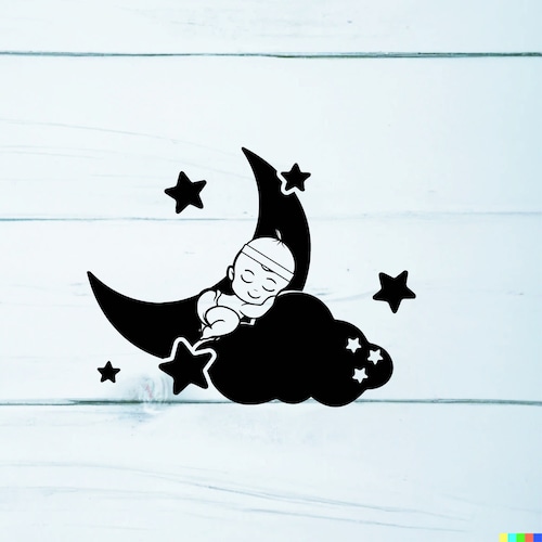 SLEEPING BABY Svg Baby Silhouette Babygirl Babyboy Kid Newborn - Etsy