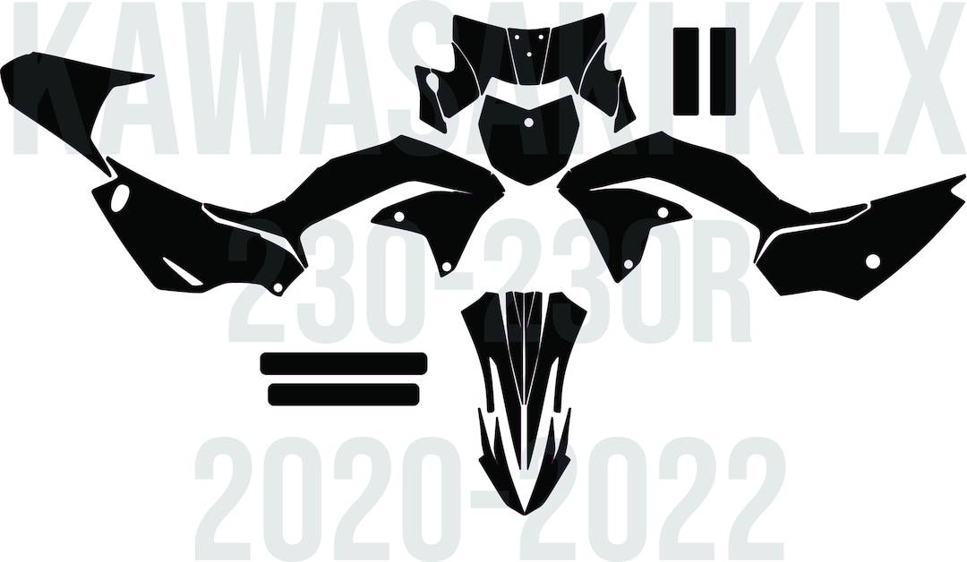 KAWASAKI KLX 230 230R 2020-2022 Vector Template Design - Etsy