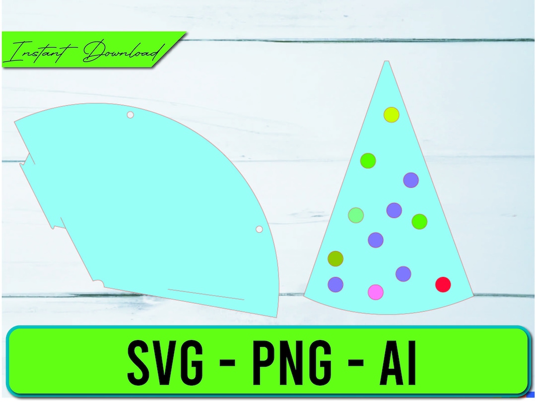 Party Hat Template, Party Hat Svg - Etsy