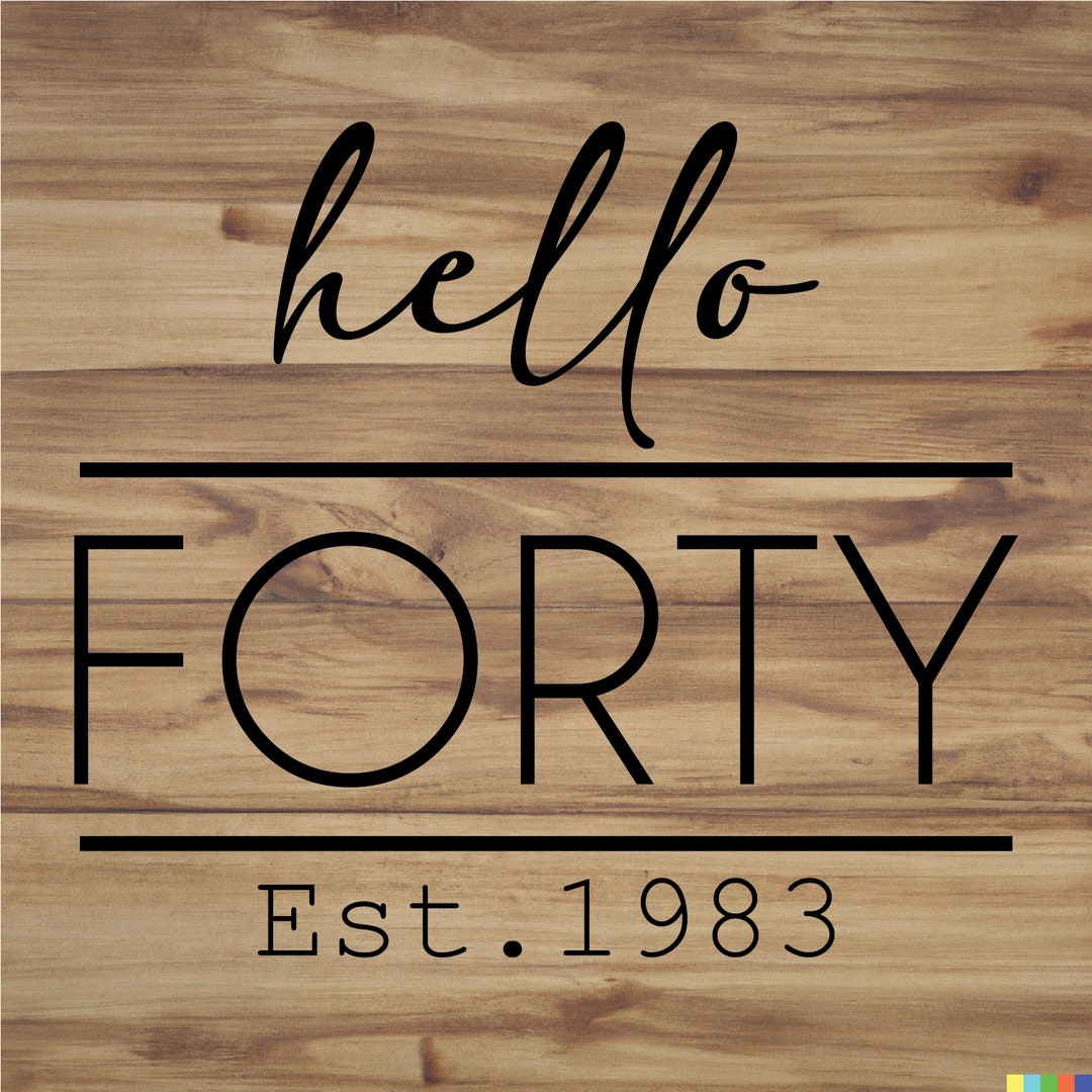 Hello Forty SVG, Hello 40 Svg, Established 1983 Svg, Est 1983 Svg ...