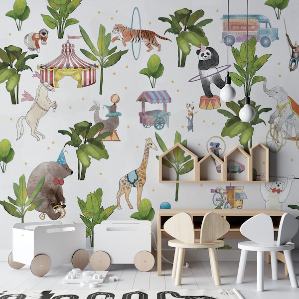 Circus Wall Mural - Etsy